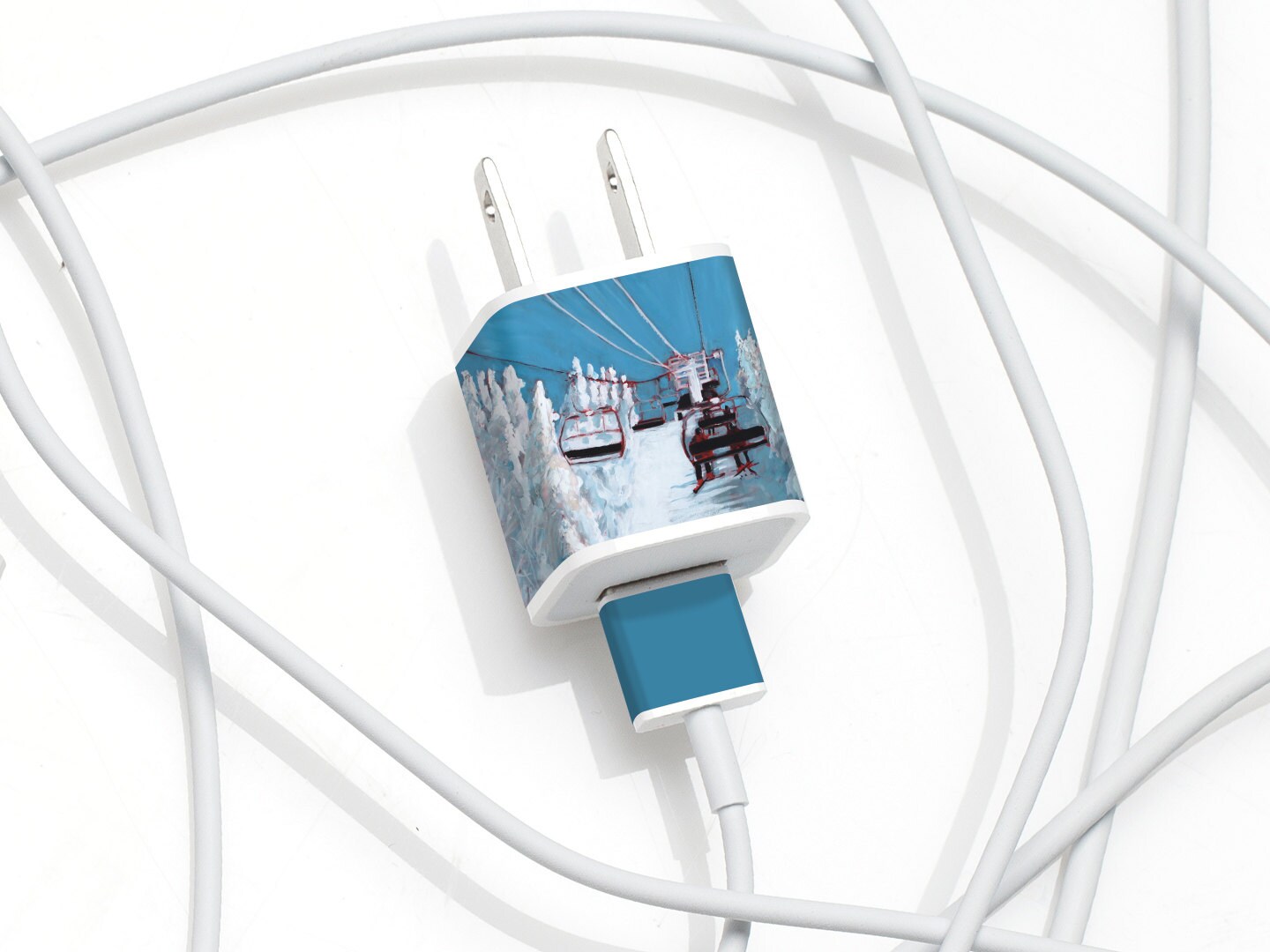 Multipack Apple Charger Decals for Iphone, iPad & Apple Laptop - Skiers ...