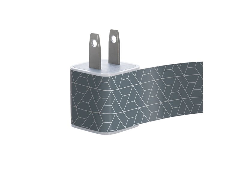 IPhone Charger Decal - Trapezoid Ocean Grey, to Match Your Grey Iphone ...