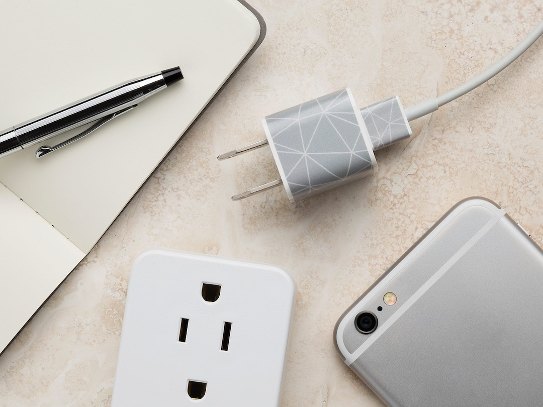 IPhone Charger Decal - Matrix Silver - Tech Gift for Him or Her - Etsy