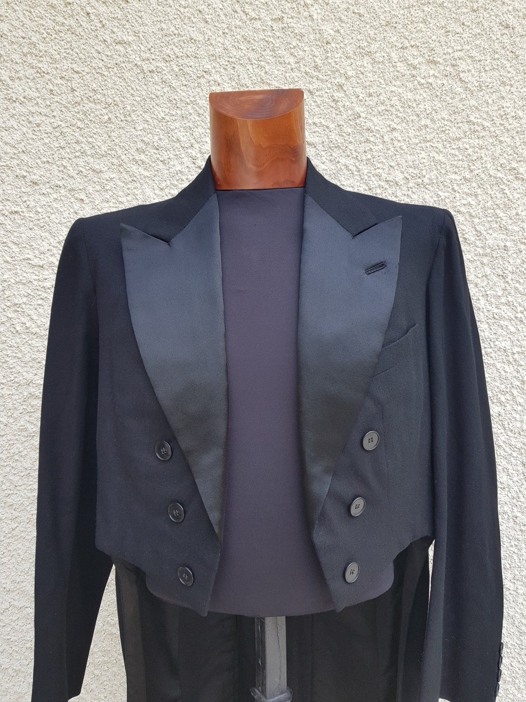 1930s French Antique Black Tailcoat Evening Tuxedo Formal Dinner Jacket ...