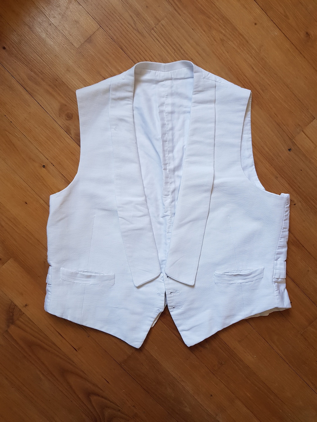 Vintage French White Formal Waistcoat Evening Wear White Tie Ball - Etsy