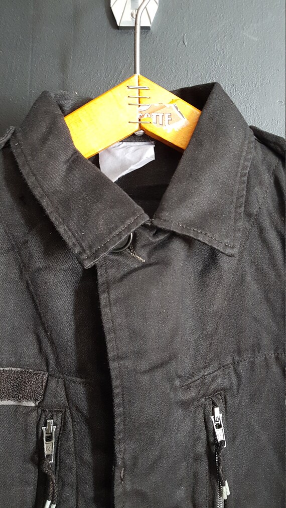 Vintage French M64 army field jacket black Small S - Gem