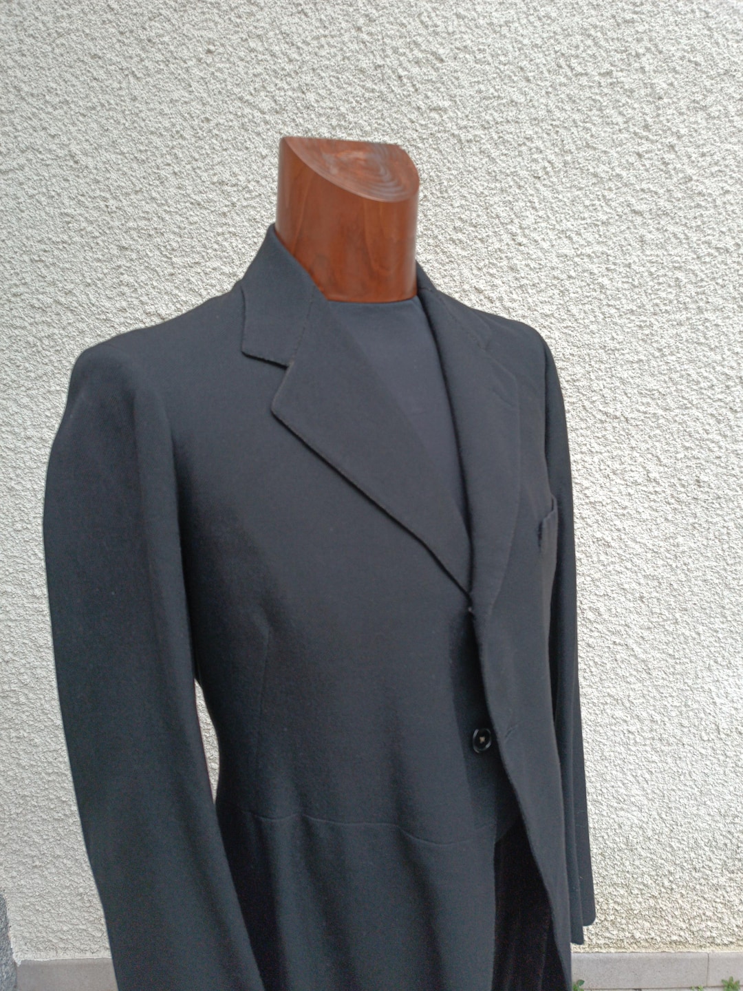 Vintage Tailored Black Morning Coat Coat Formal Wedding Cutaway Jacket ...