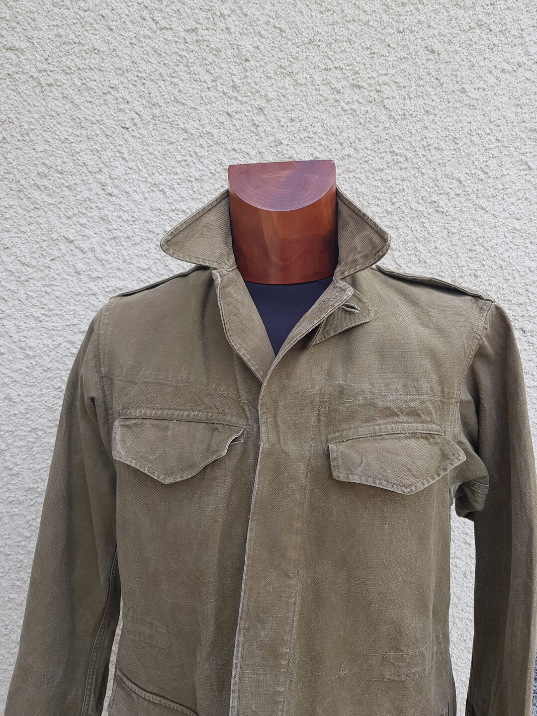 1970s French M47 Khaki Army Military Jacket Militaria S-M - Etsy