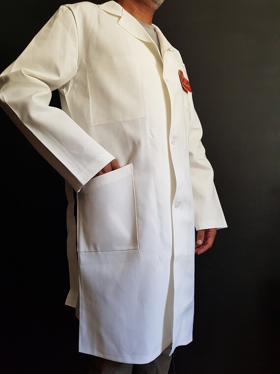 1980s White Adolphe Lafont lab coat long jacket duste… - Gem