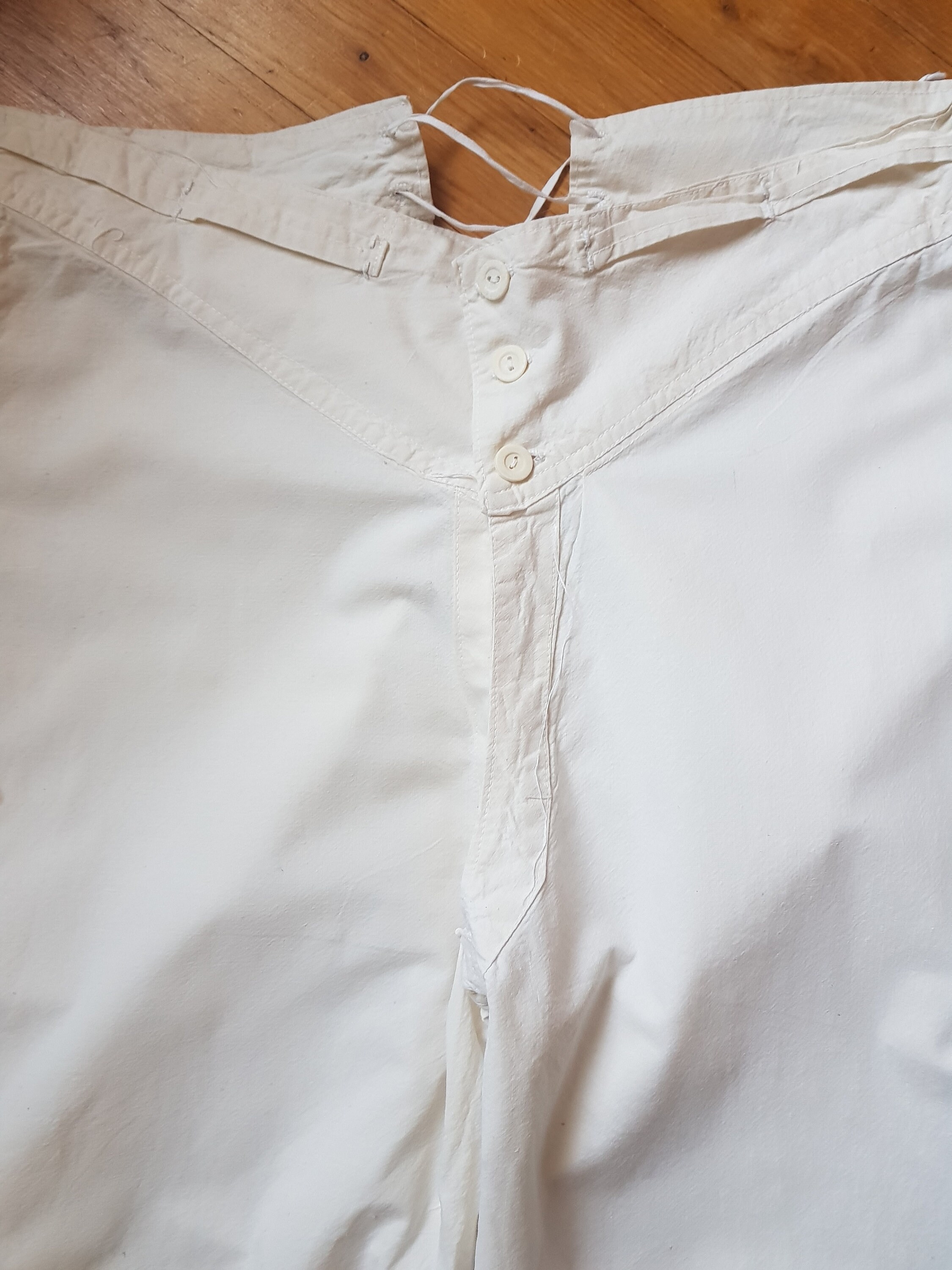 Antique French Mens Linen Drawers Underwear Breeches Full Length ...