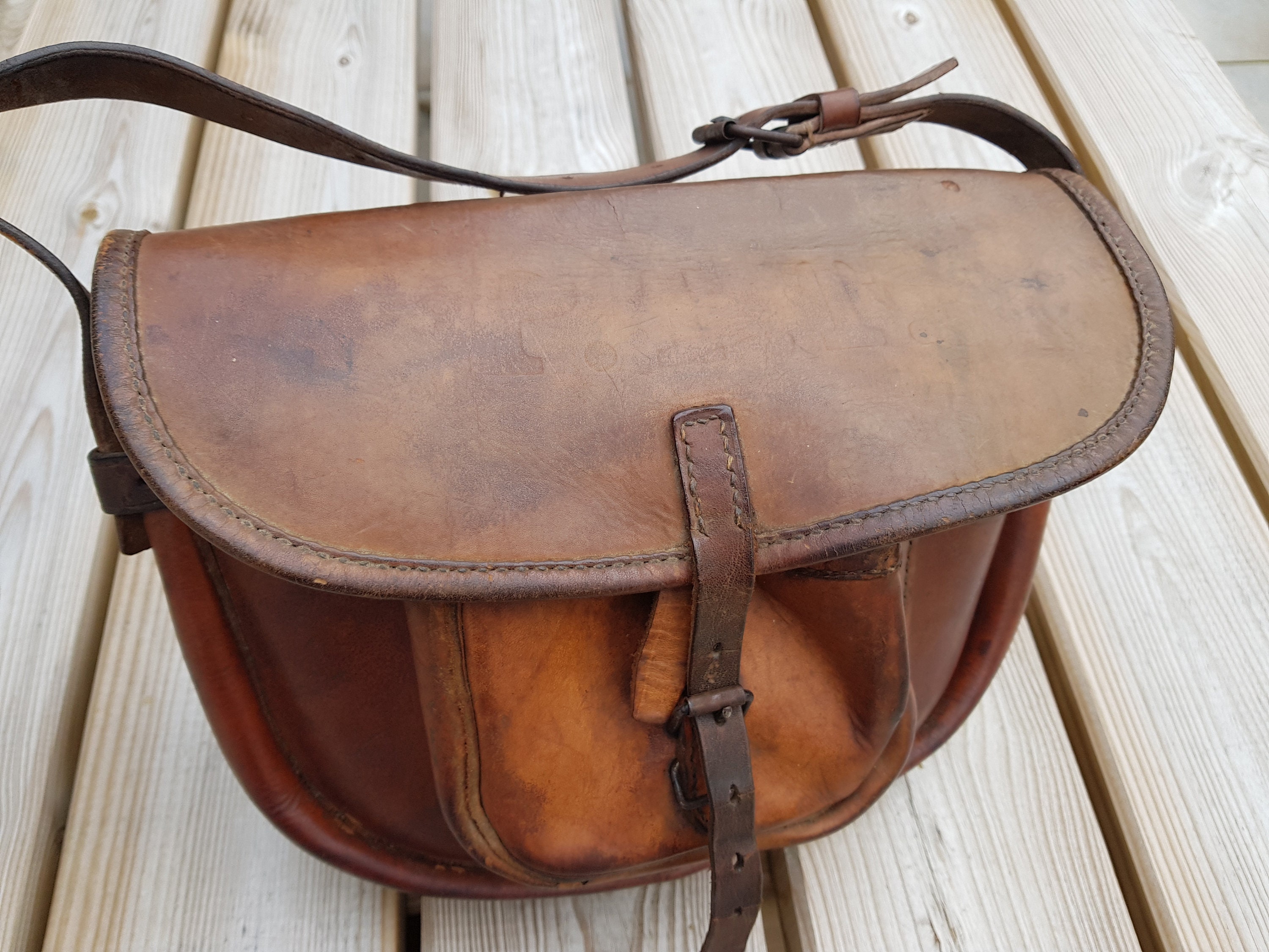 1960s Vintage French PTT La Poste Postman Small Bag Brown Leather ...