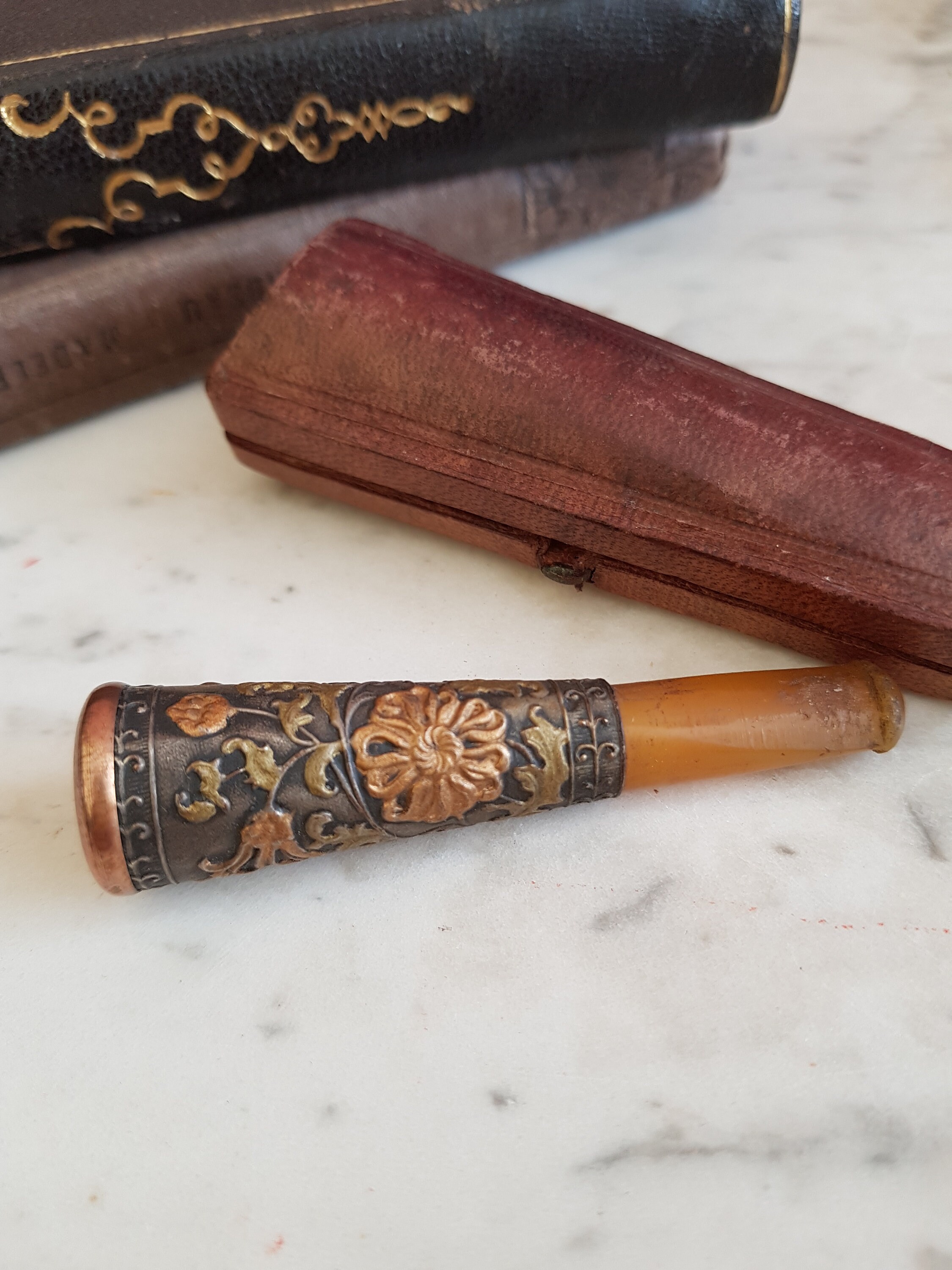 Vintage Celluloid Cheroot~1920s Painted Celluloid Cheroot~Art Deco ...