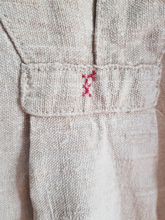 Antique French linen shirt farmers shirt artist smock… - Gem Antique French linen shirt farmers shirt artist smock… - Gem