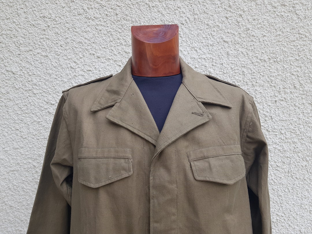 1970s French M47 Khaki Army Military Jacket Militaria HBT - Etsy