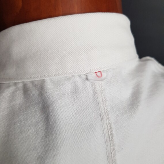 1980s White Au Molinel lab coat long jacket duster XS… - Gem