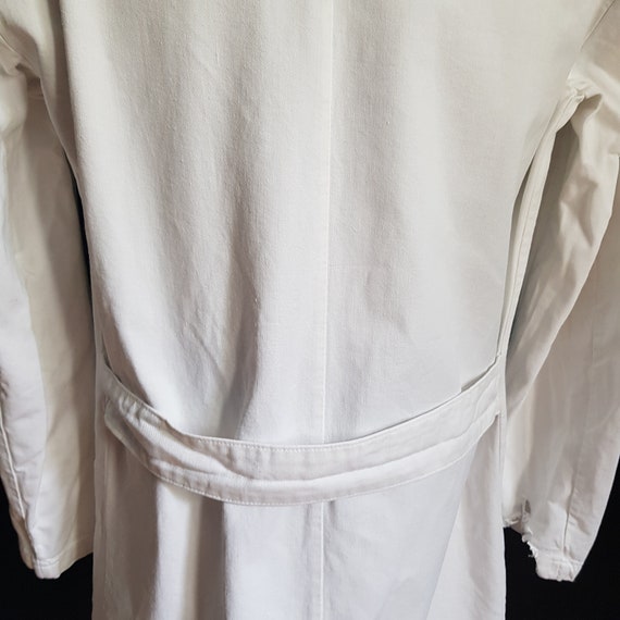 1980s White Au Molinel lab coat long jacket duster XS… - Gem