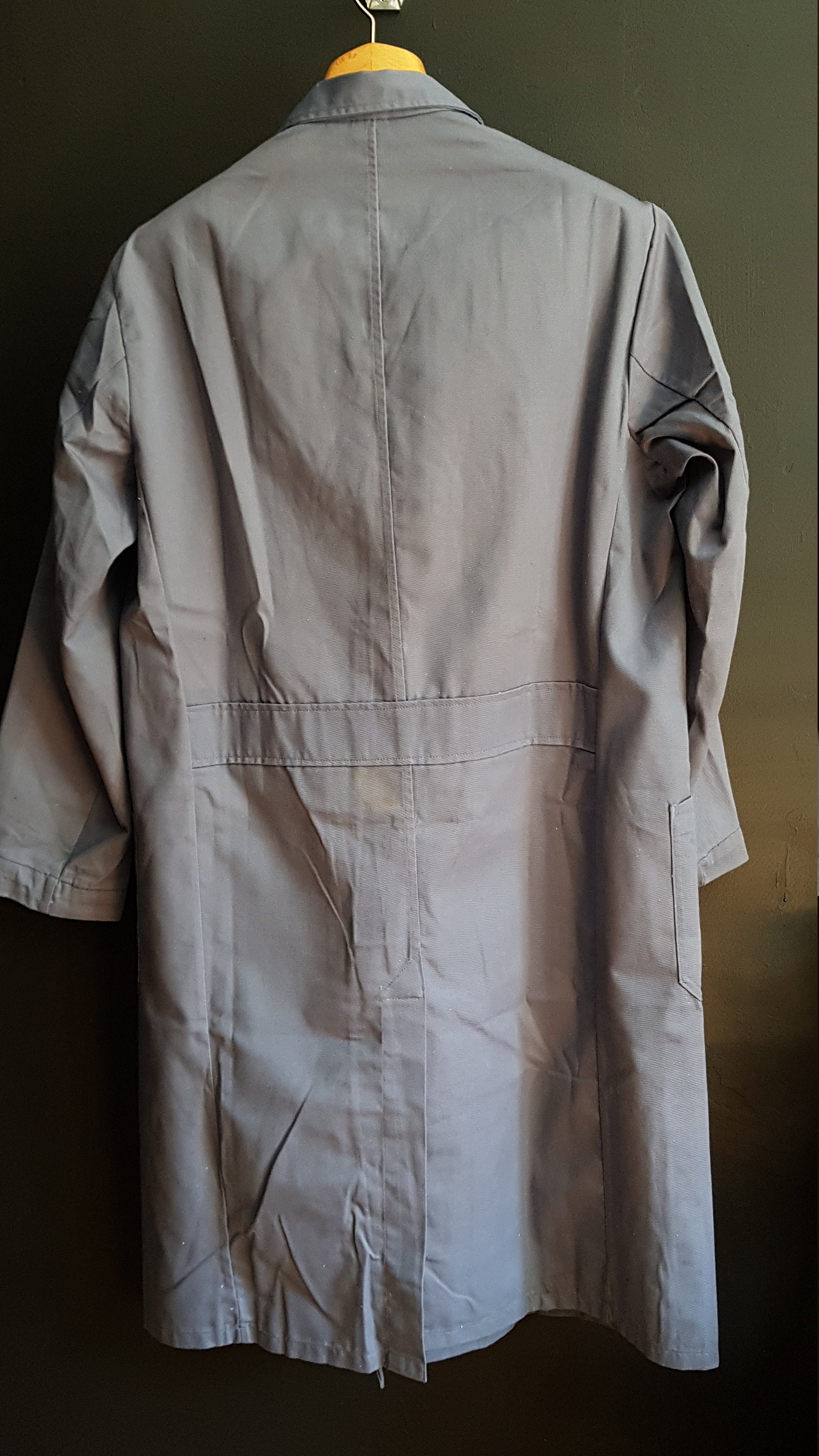 Vintage French Long Chore Duster Coat Sanforized Cotton Lab Shopkeeper ...