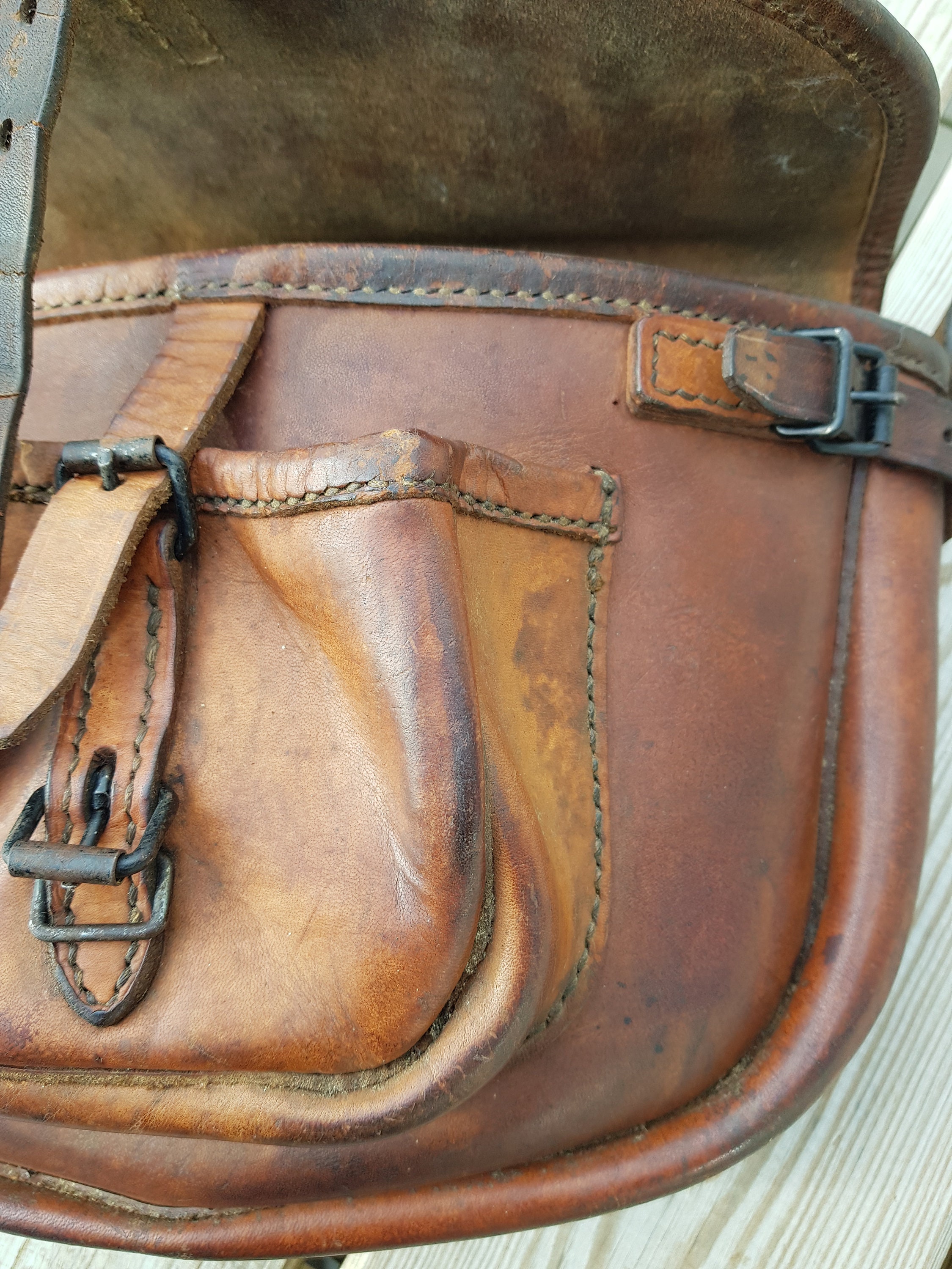 1960s Vintage French PTT La Poste Postman Small Bag Brown Leather ...