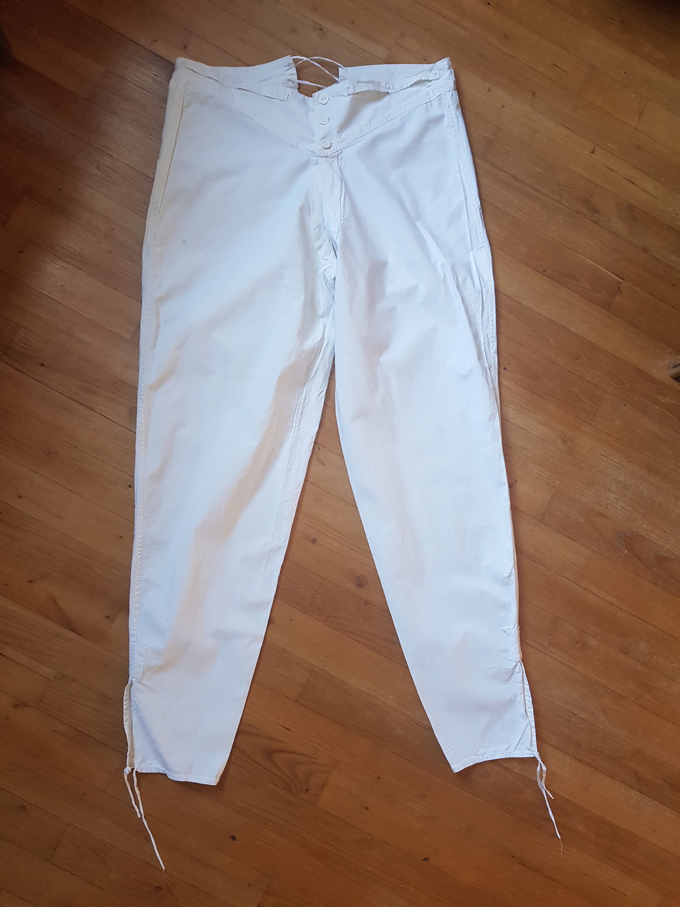 Antique French Mens Linen Drawers Underwear Breeches Full Length ...