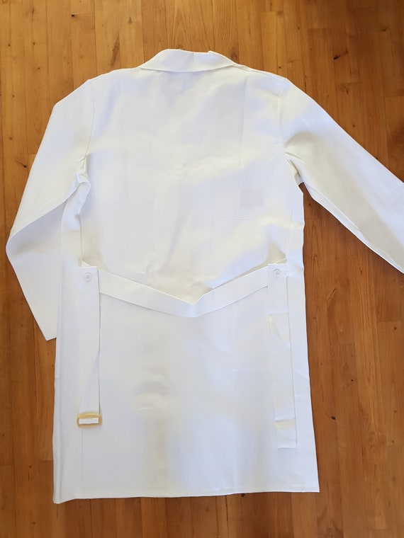 1980s White Adolphe Lafont lab coat long jacket duste… - Gem