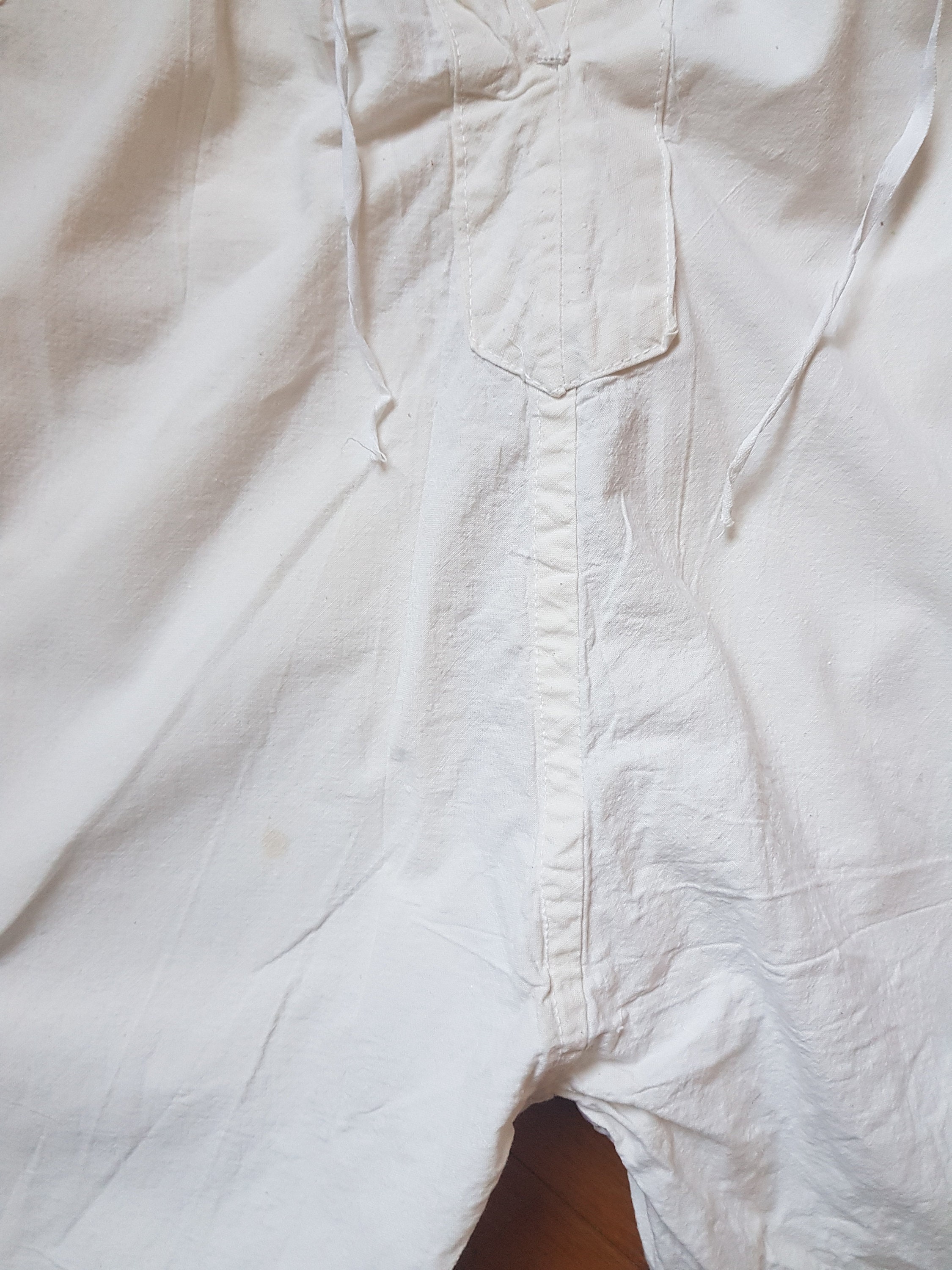 Antique French Mens Linen Drawers Underwear Breeches Full Length ...