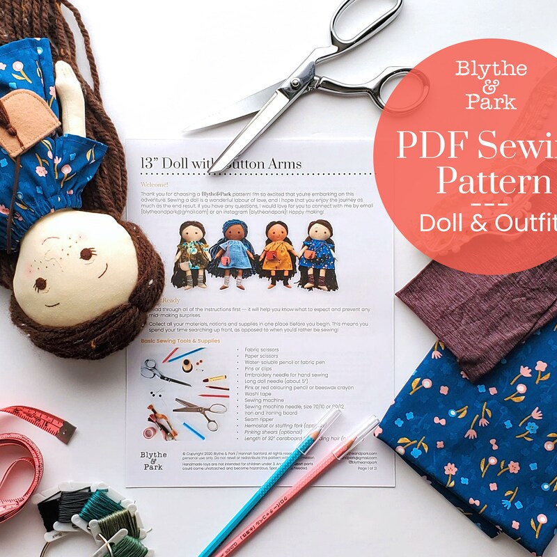 Cloth Doll Patterns - Etsy