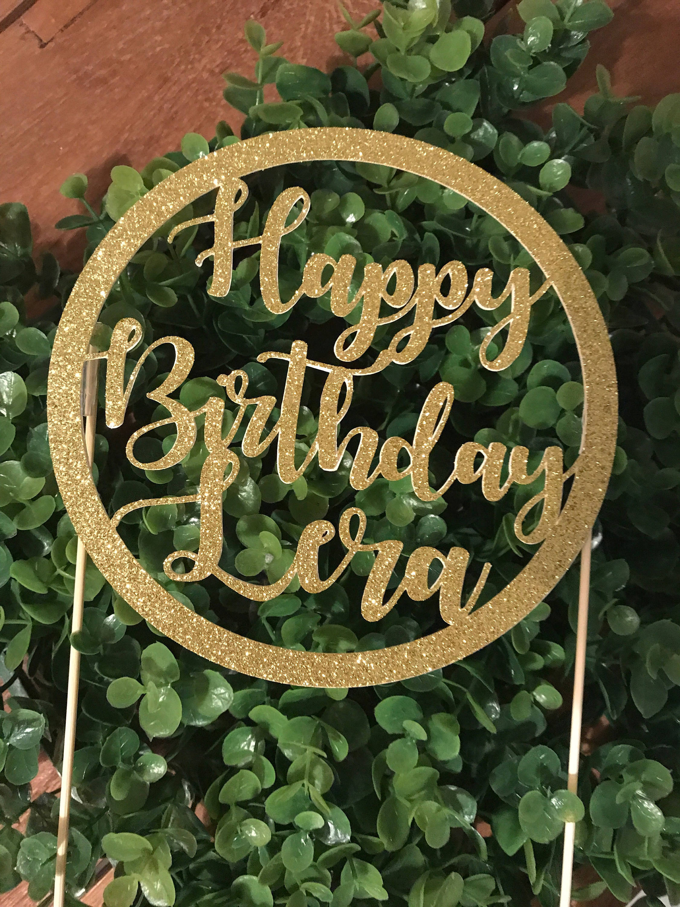 Personalized Happy Birthday Cake Topper, Glitter Birthday Cake Topper ...