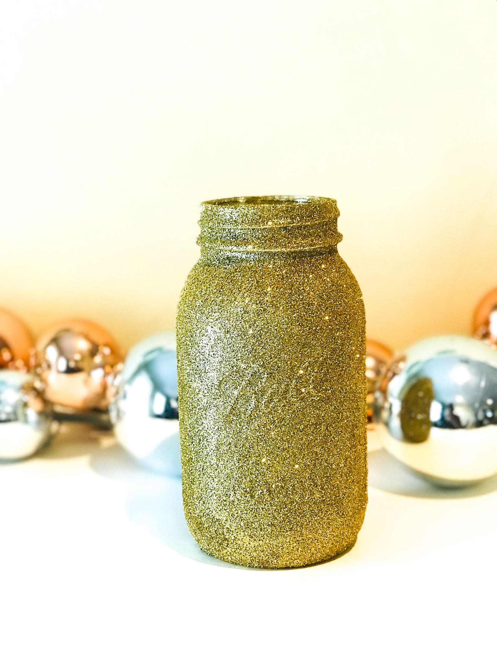 Gold Glitter Jar Gold Mason Jar Centerpiece Gold - Etsy