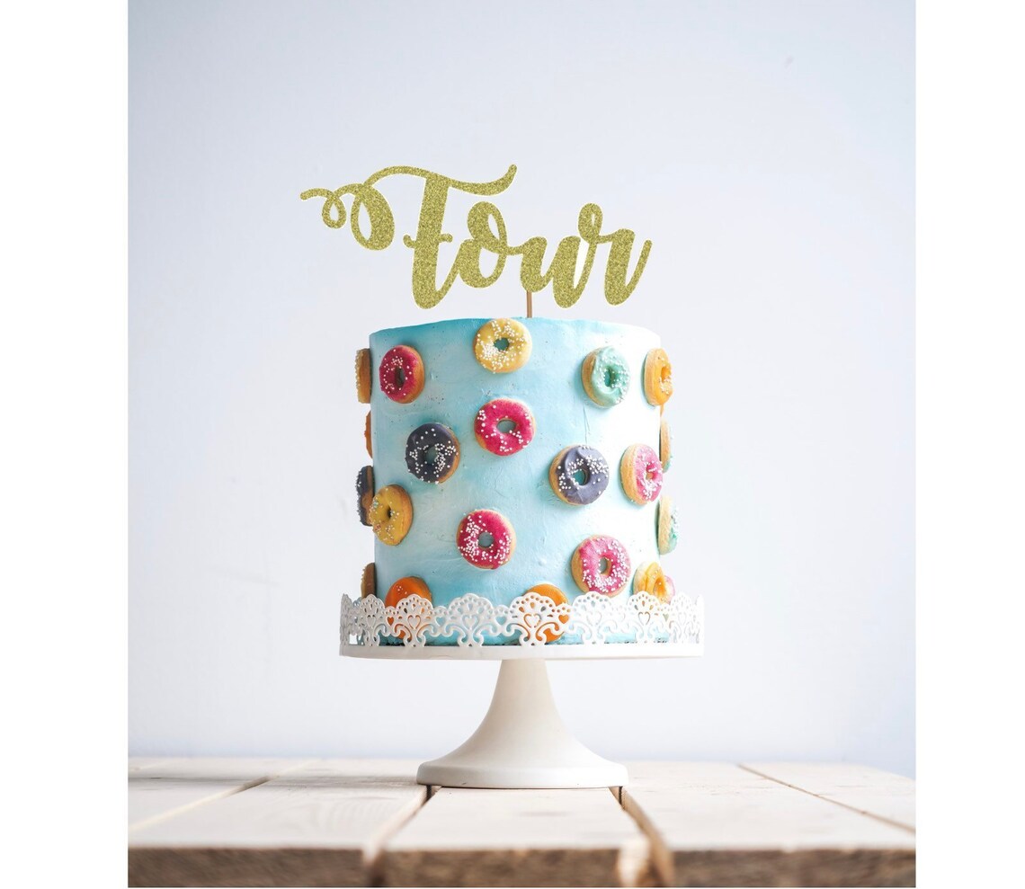 4th Cake Topper Four Cake Topper 4rd Birthday Cake Topper - Etsy