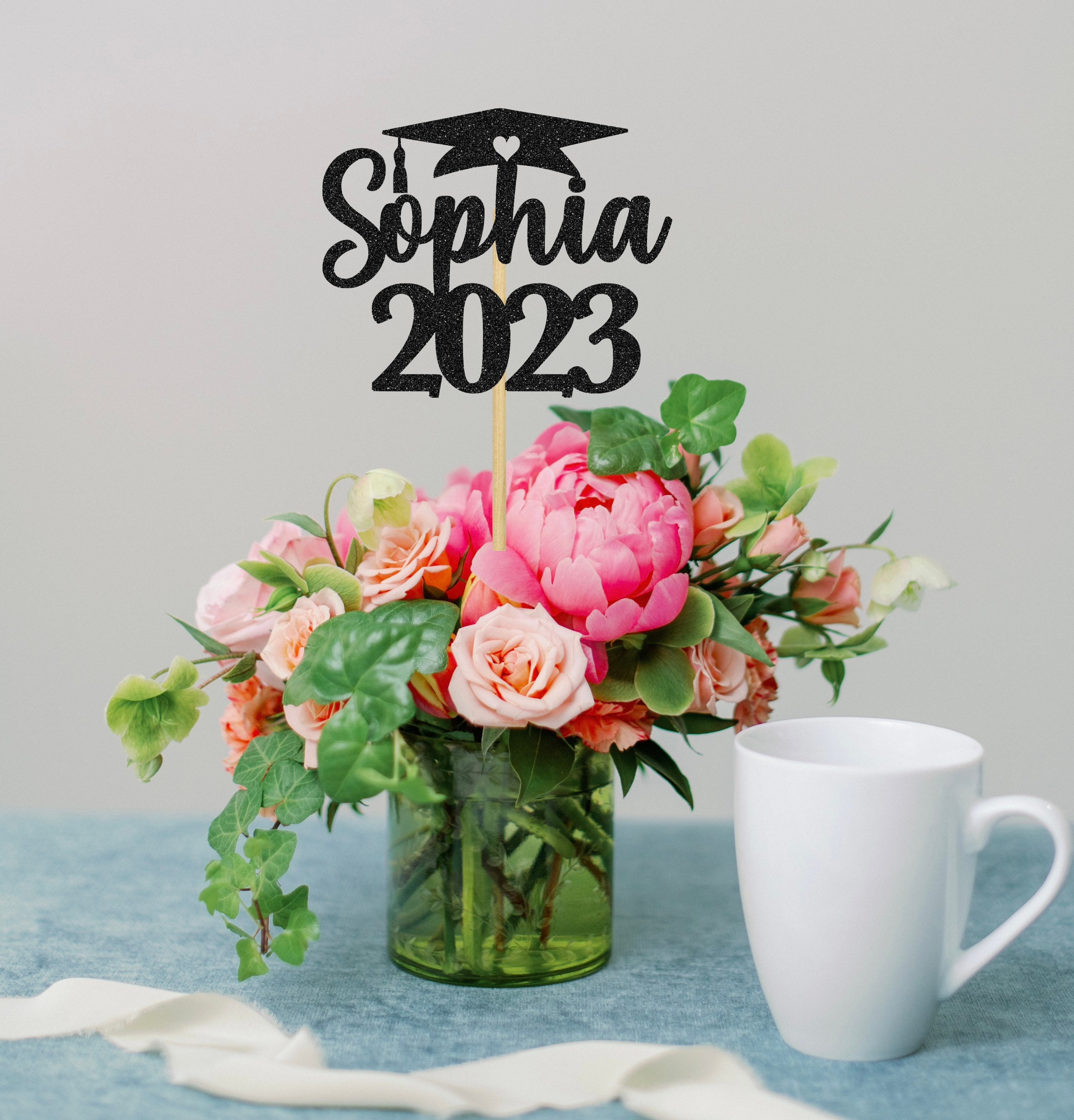 Graduation Centerpiece, Custom Centerpiece, Class of 2024 Gold ...