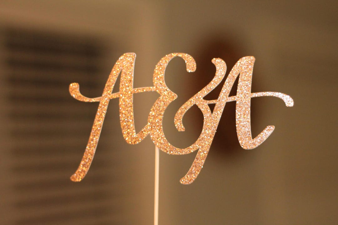 Letters Wedding Cake Topper, Monogram Cake Topper, Initials Cake Topper ...