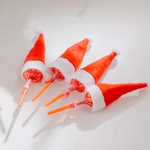 Mini Santa Claus Lollipop Hat, Christmas Candy Cover - Etsy