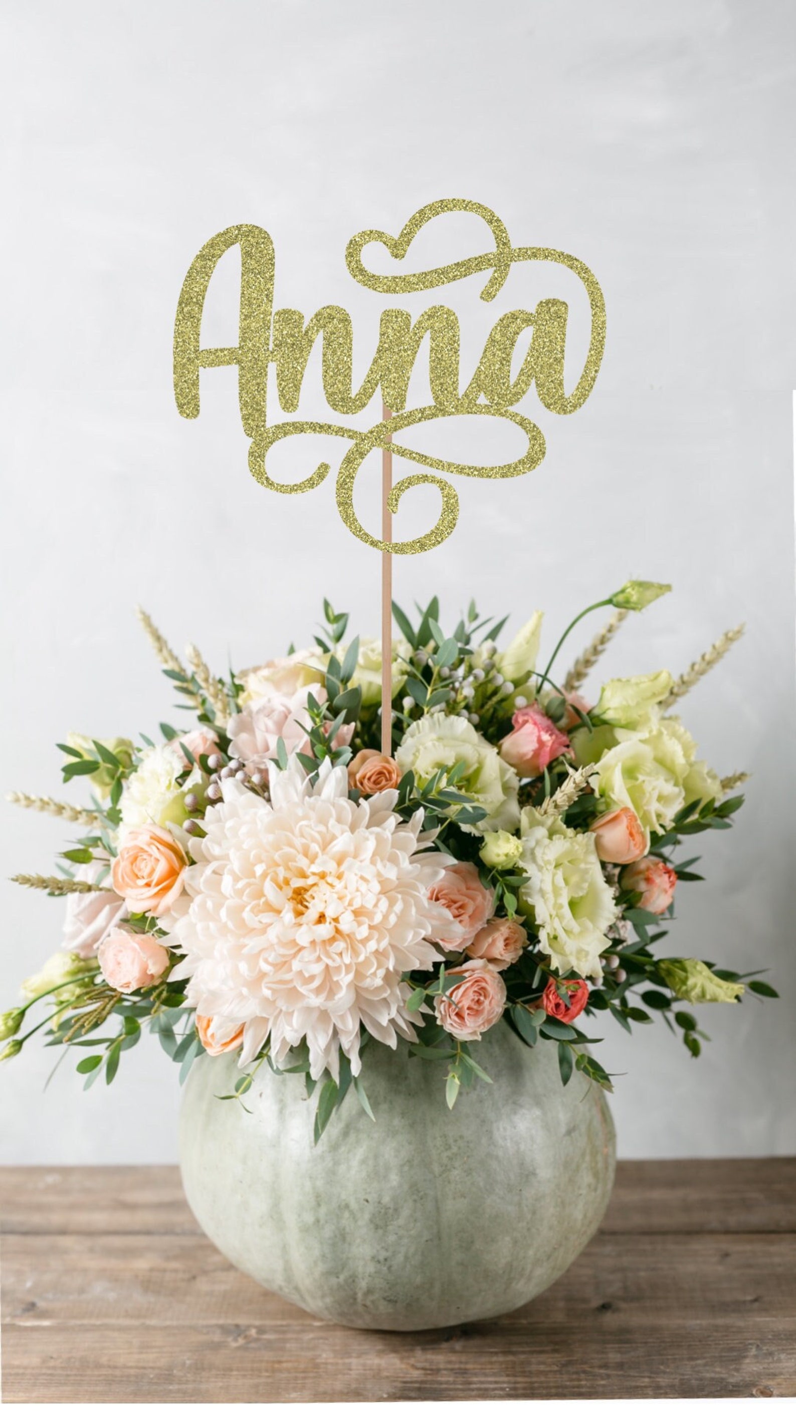 Custom Name Centerpiece, Happy Birthday Centerpiece, Custom Centerpiece ...