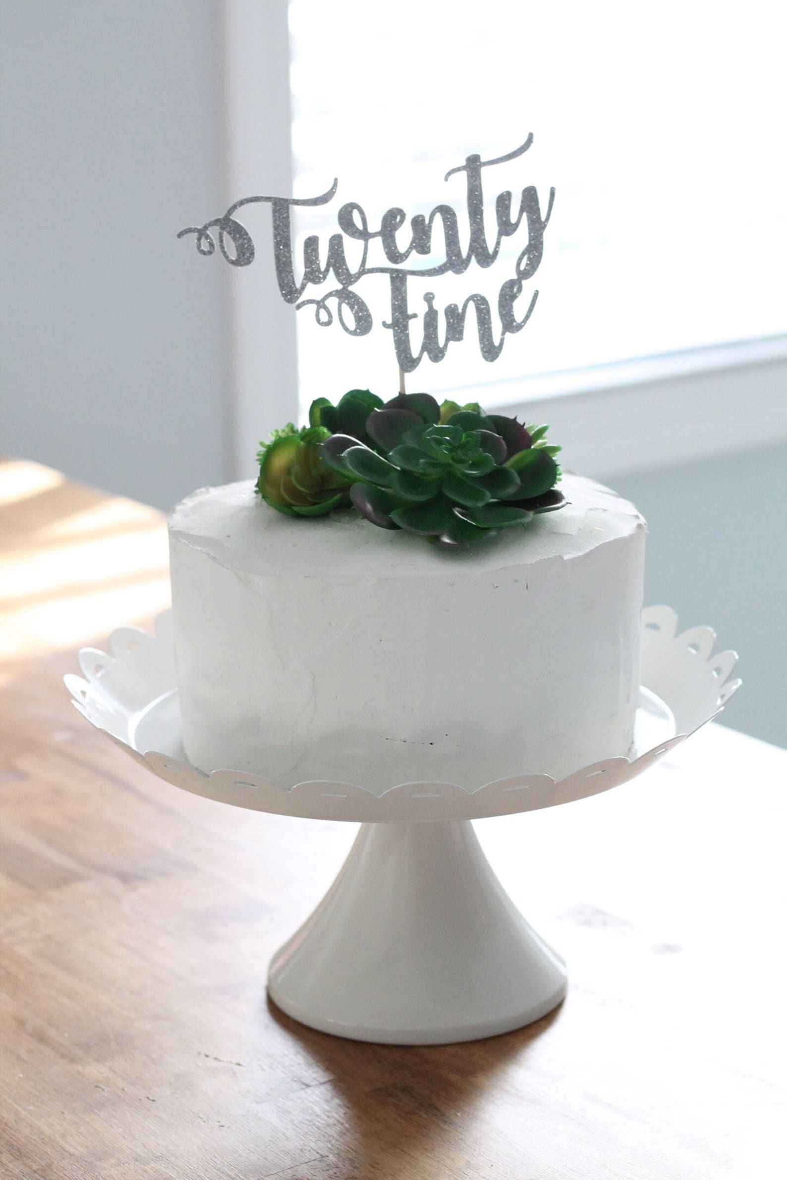 Twenty Fine Cake Topper, Birthday Cake Topper, Milestones Cake Topper ...