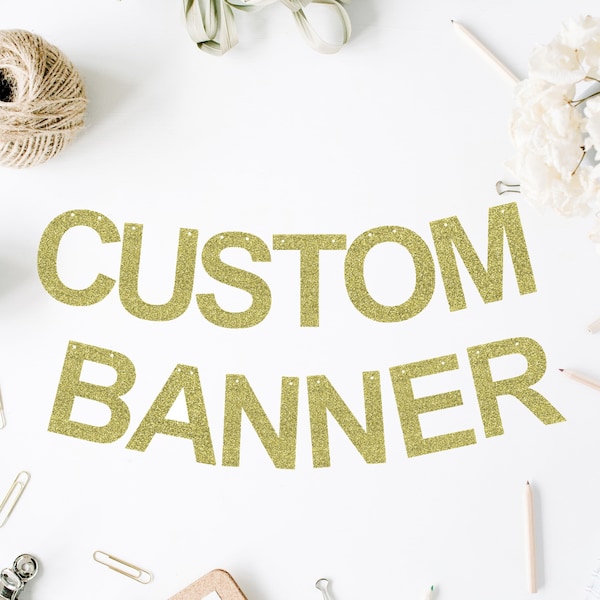 Personalized Gold Banner - Etsy