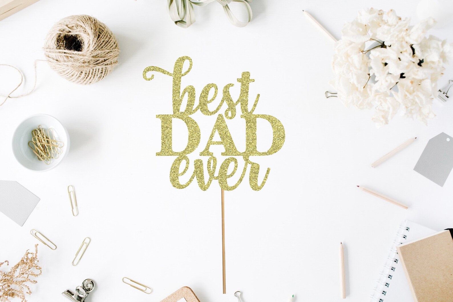 Best Dad Ever Super Dad Cake Topper Dad's Day Happy - Etsy
