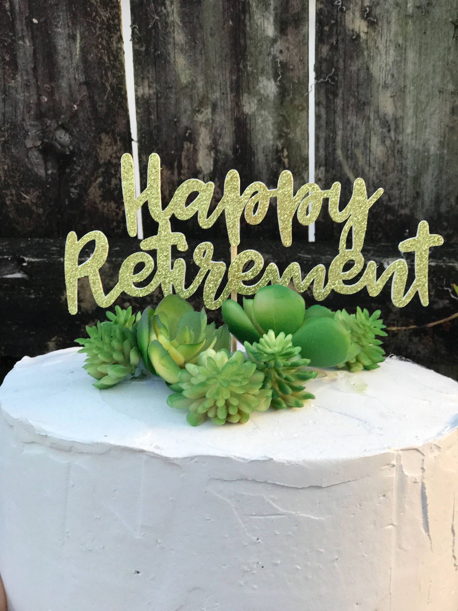 Custom Happy Retirement Topper, Personalized Retirement Cake Topper ...