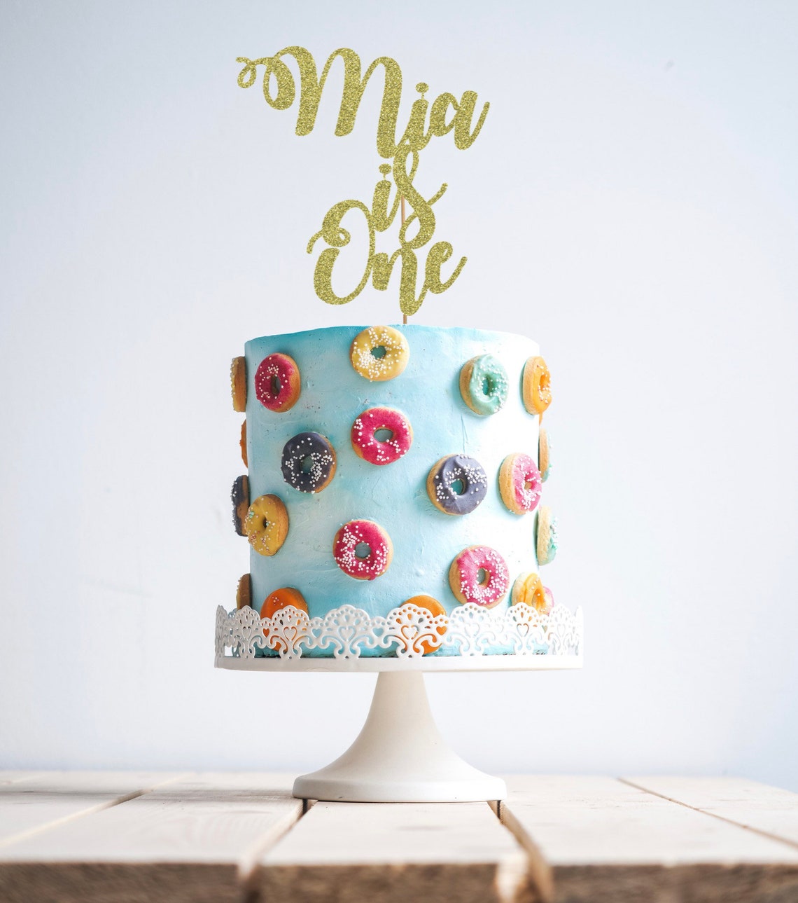 Gold Glitter Personalized One Cake Topper, Gold Glitter Cake Topper ...