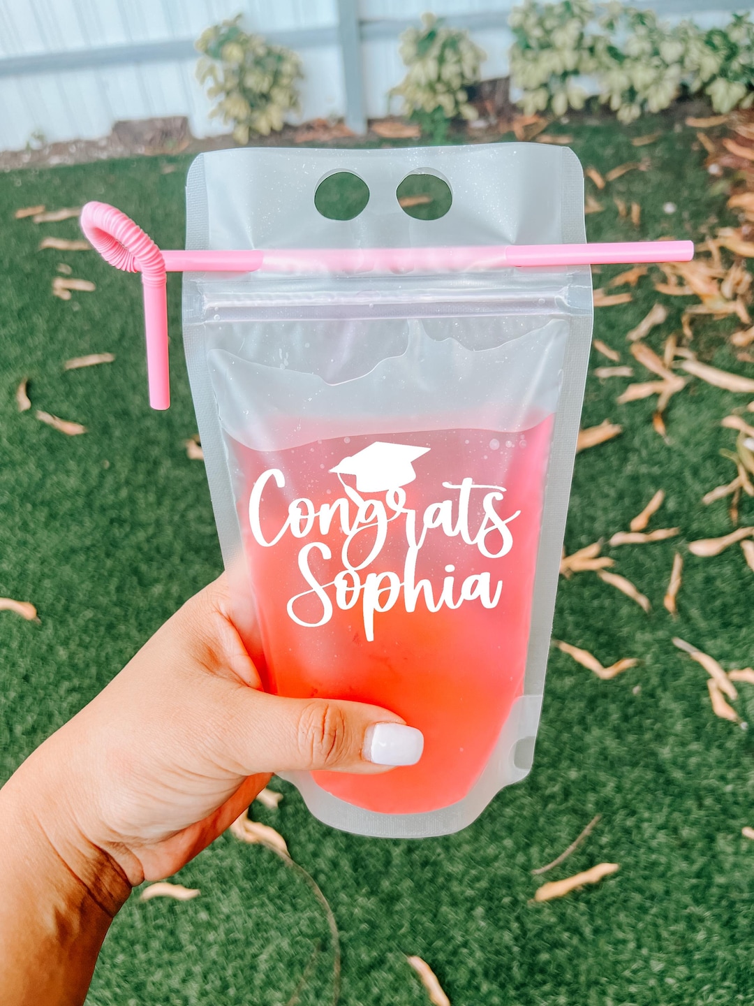 Graduation Drink Pouches, Personalized Drink Pouches, Custom Drink ...