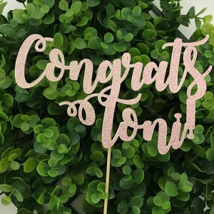 Congrats Cake Topper, Congrats Custom Name Cake Topper, Congrats Topper ...