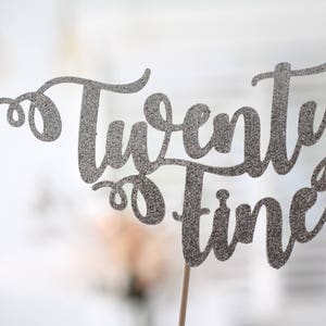 Twenty Fine Cake Topper, Birthday Cake Topper, Milestones Cake Topper ...