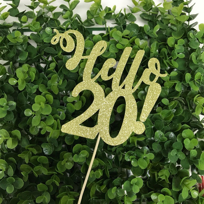 Hello 20 Cake Topper 20th Birthday Cake Topper 30 Cake | Etsy