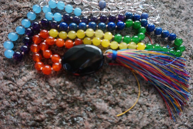 Chakra Color 108 Bead Mala - Etsy