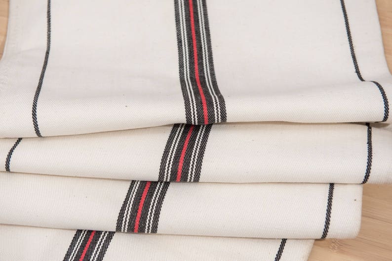 Grain Sack Table Runner Rustic Runner Long Grain Sack Black | Etsy