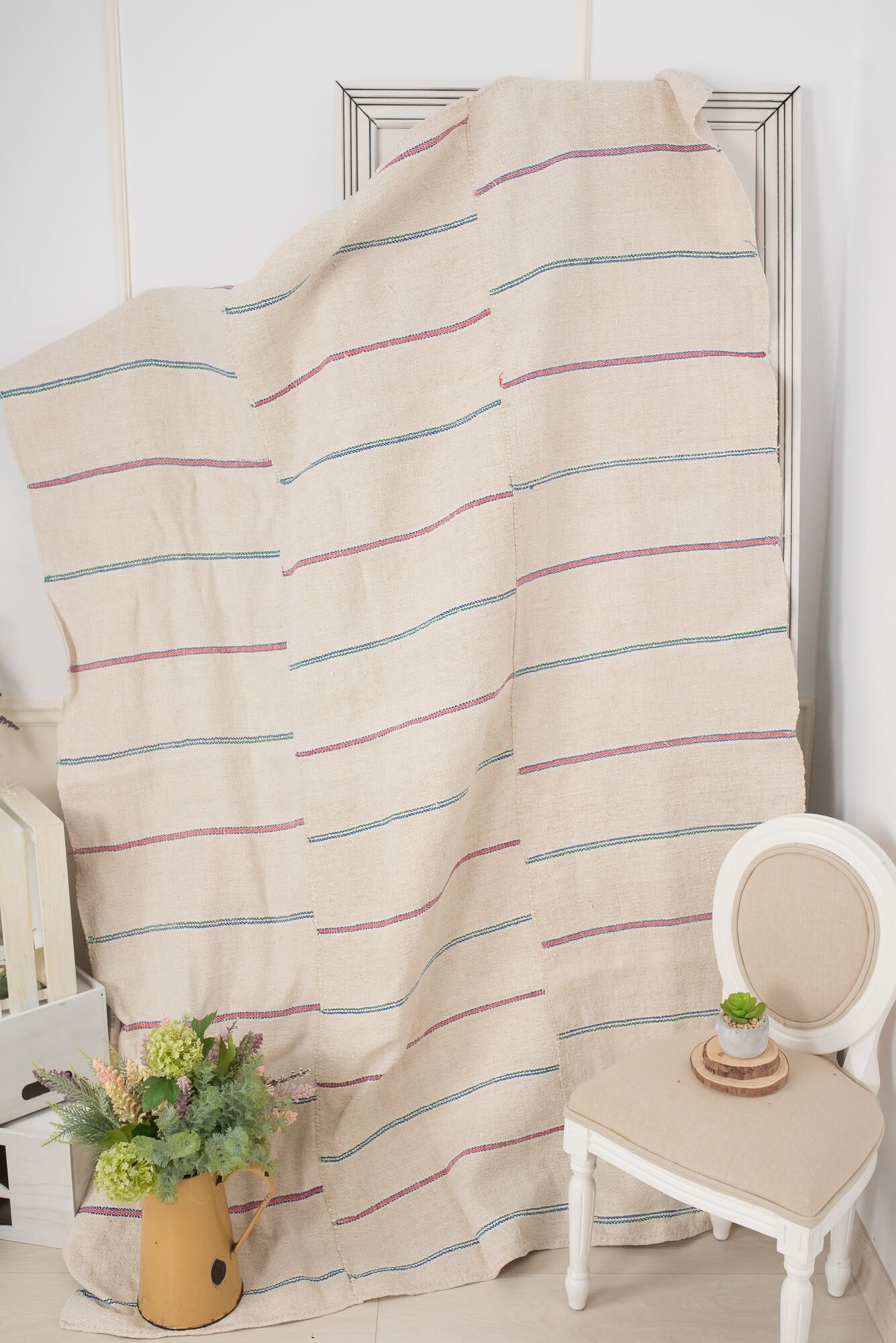 Grainsack Blanket/ Grain Sack Throw Blanket/ Antique Duvet Cover/ Grain ...