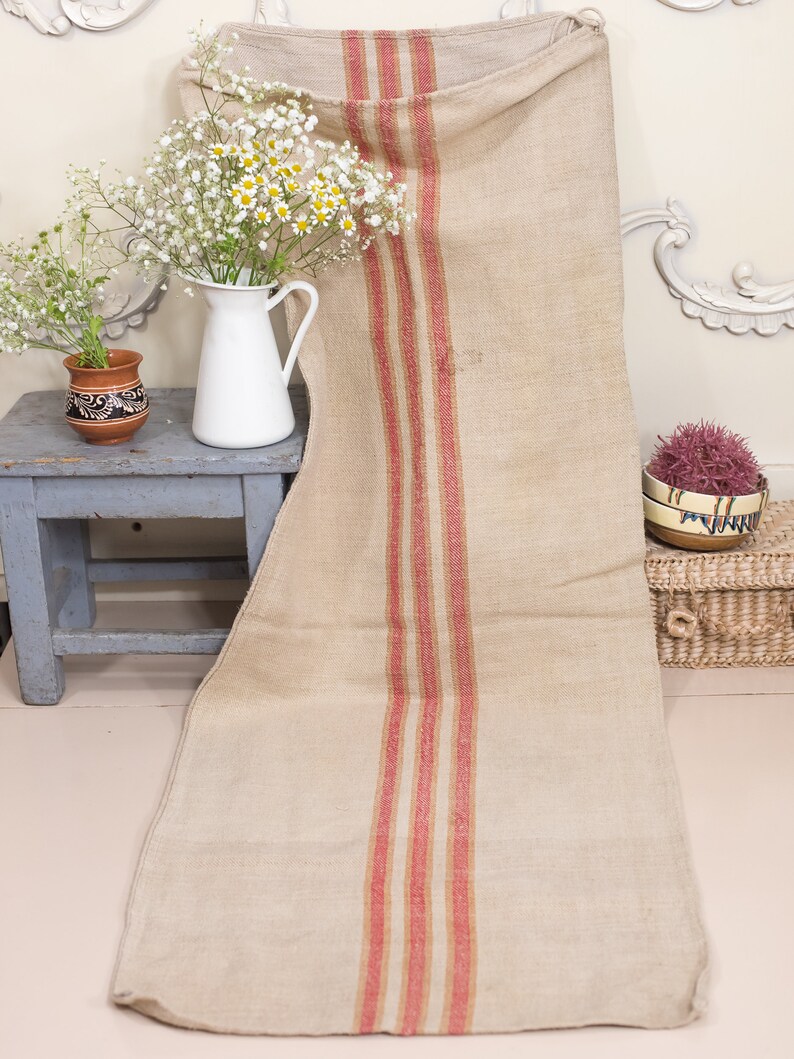 Tan Grain Sack Fabric/ Grain Sack Cushion/ Antique Grain Sack - Etsy