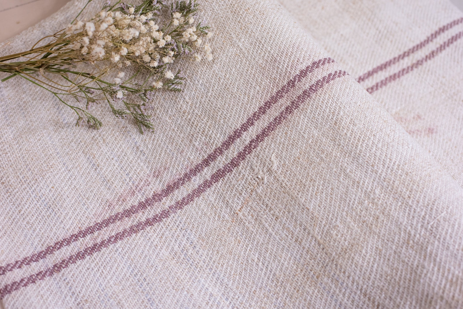 Antique Linen Fabric/ Rust Red Antique Fabric european Grain - Etsy