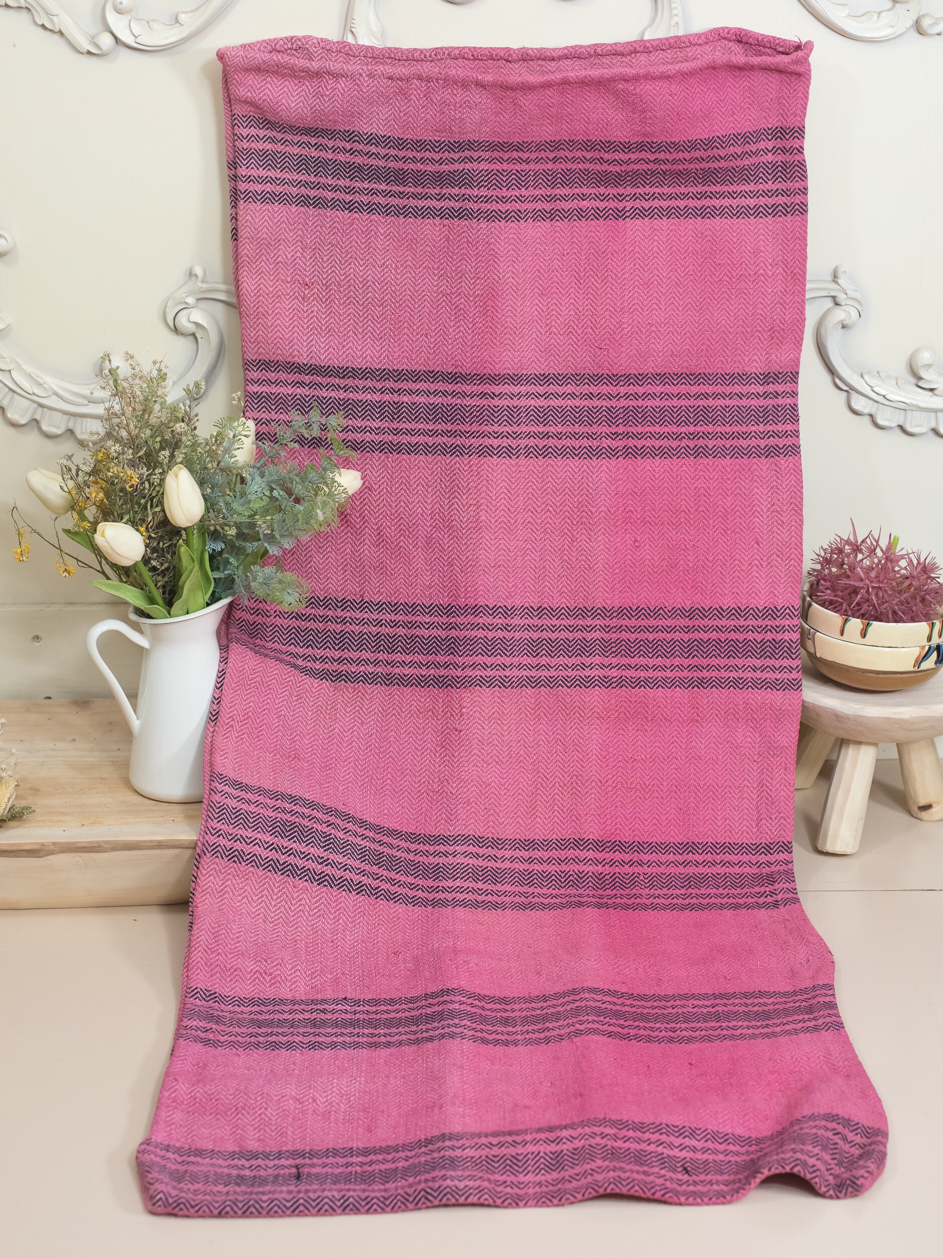 Feed Sack Fabric Vintage/ DYED Feed Sack Upholstery Fabric/ - Etsy