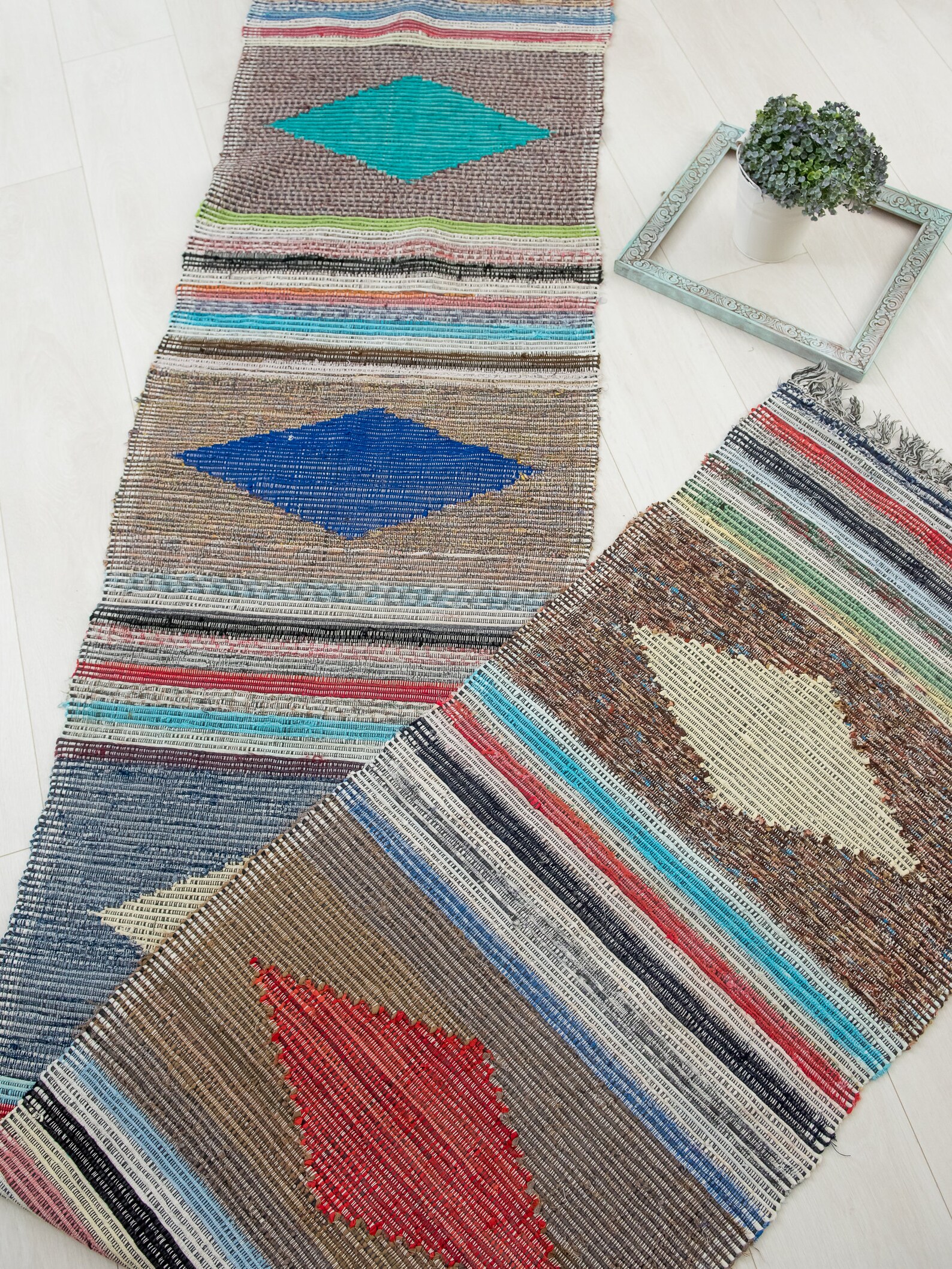 Rag Rug Large/ Antique Rag Rug/ European Rag Rug/ Rag Rug - Etsy