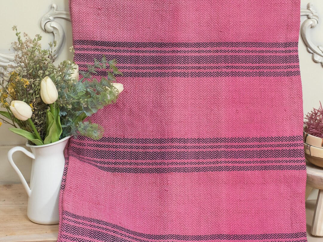 Feed Sack Fabric Vintage/ DYED Feed Sack Upholstery Fabric/ Feed Sack ...