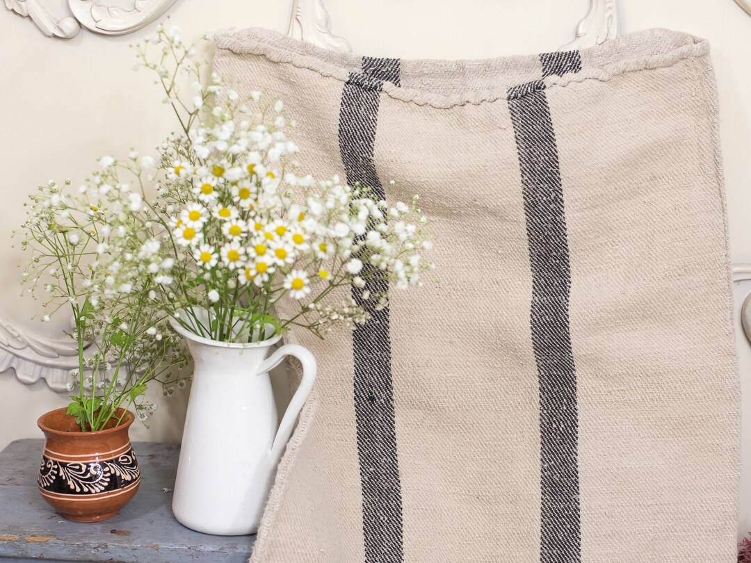 Black Grain Sack Fabric/ Grain Sack Fabric Black/ Grain Sack Black ...