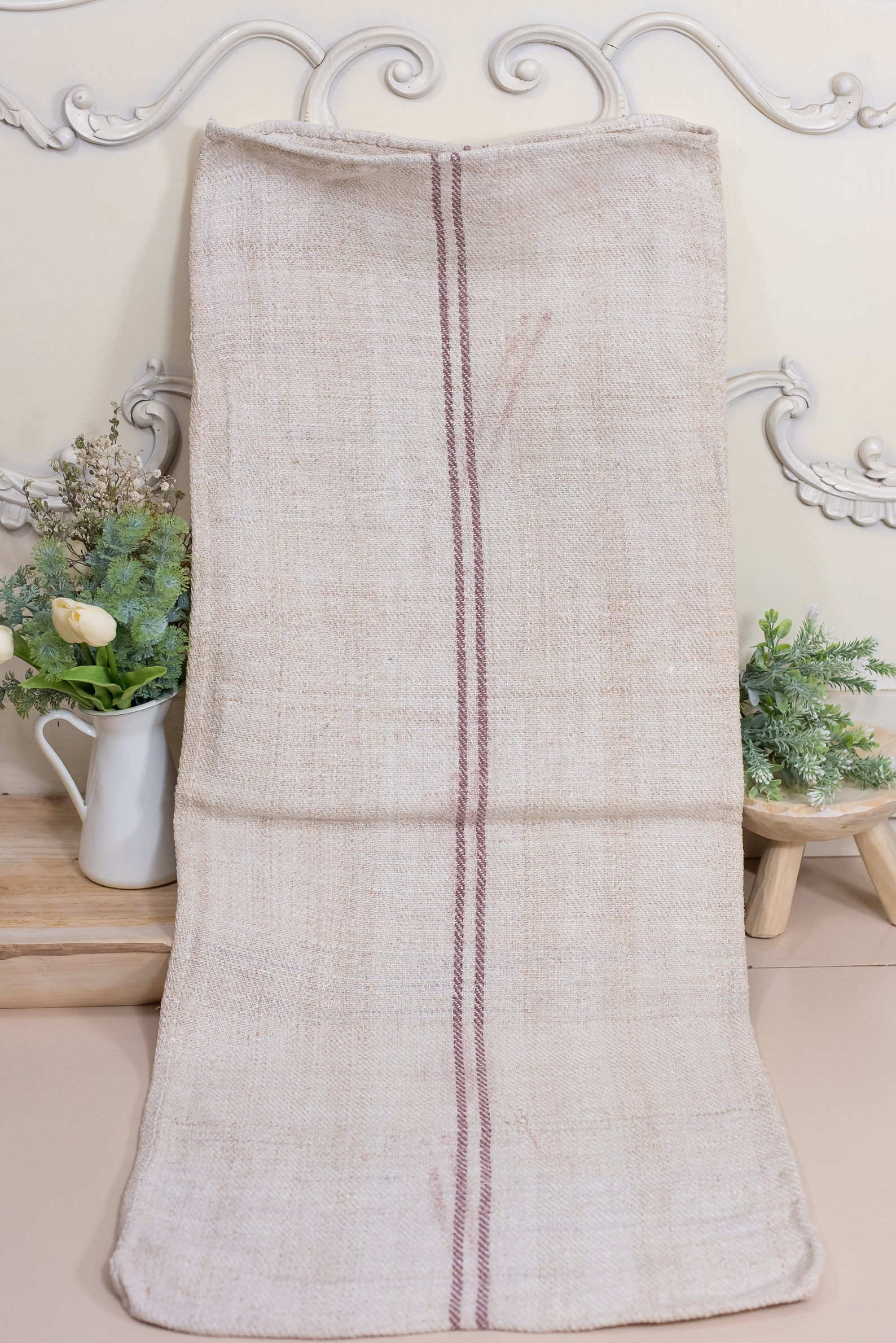 Antique Linen Fabric/ Rust Red Antique Fabric european Grain - Etsy