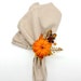 Thanksgiving Fall Farmhouse Napkin Rings Decorated With Rustic Orange ...