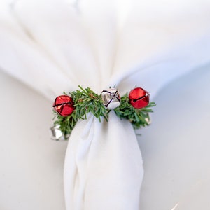 Christmas Place-setting, Jingle Bells Napkin Rings, Christmas Napkin ...